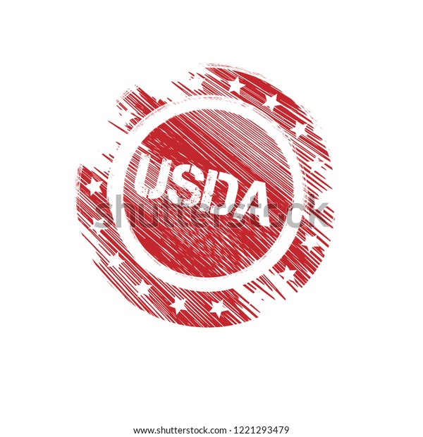 Grunge Usda Emblem Label Badge Logo Stock Vector (Royalty Free ...