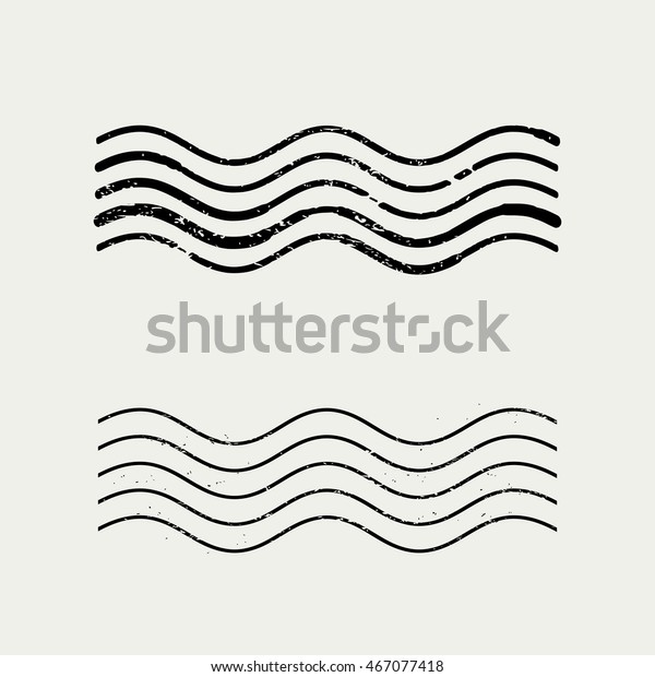 Grunge Wave Stamp Vector Vintage Postage Stock Vector (Royalty Free ...