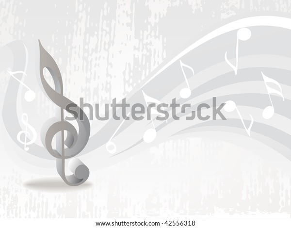 Grungy Grey Stripes Background Musical Notes Stock Vector (Royalty Free ...