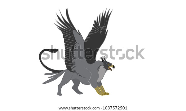 Gryphon Mythical Creature Stock Vector (Royalty Free) 1037572501