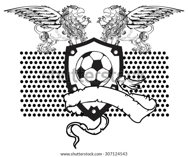 Gryphon Soccer Coat Arms Crest Vector Stock Vector (Royalty Free ...
