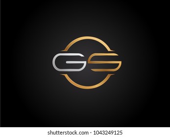 Gs Circle Shape Letter Logo Design Stock Vector (Royalty Free ...