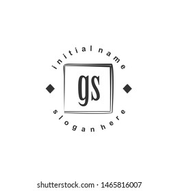 Gs Initial Beauty Monogram Logo Vector Stock Vector (Royalty Free ...