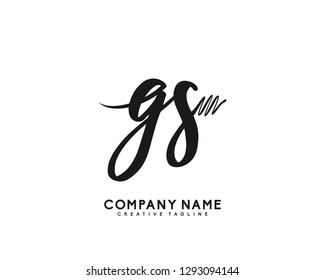 Gs Initial Handwriting Logo Template Vector Stock Vector (Royalty Free ...