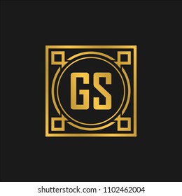 Gs Initial Logo Luxury Ornament Crown: vector de stock (libre de ...