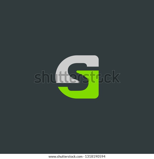 Gs Letter Intial Gs Logo Vector Stock Vector (Royalty Free) 1318190594