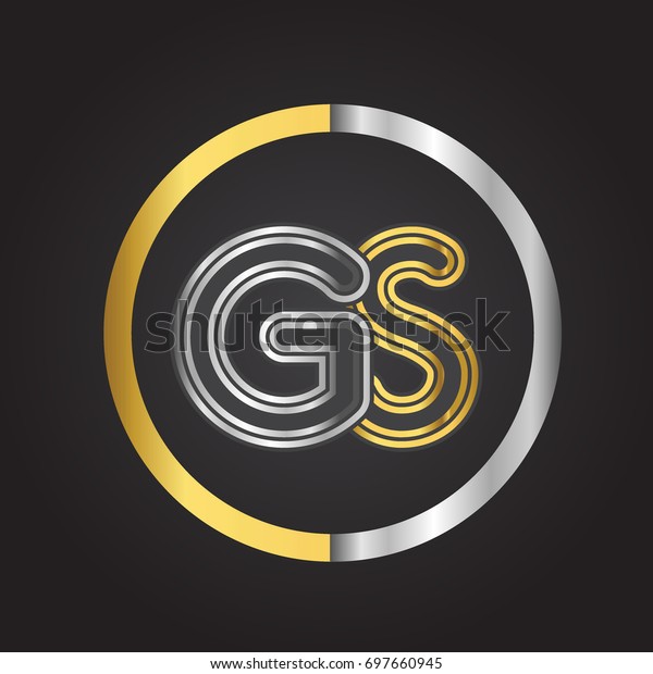 Gs Letter Logo Circle Gold Silver Stock Vector (Royalty Free) 697660945 ...