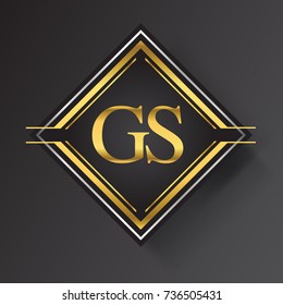 Gs Letter Logo Square Shape Gold Stock Vector (Royalty Free) 736505431 ...