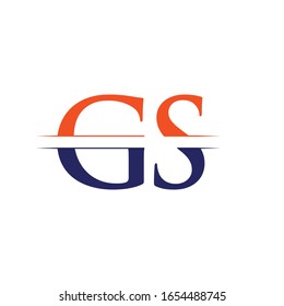 Gs Letter Type Logo Design Vector Stock Vector (Royalty Free ...