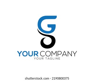 Gs Sg Letter Simple Logotype Design Stock Vector (Royalty Free ...