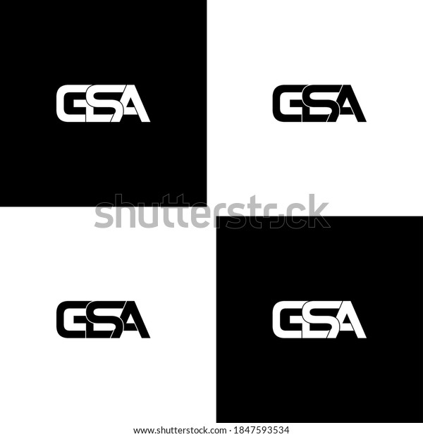 Gsa Letter Original Monogram Logo Design Stock Vector (Royalty Free ...