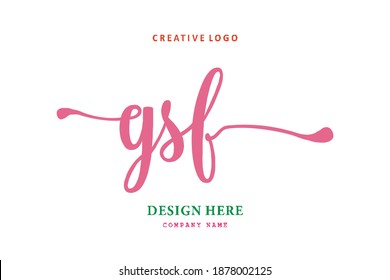 Gsf Lettering Logo Simple Easy Understand Stock Vector (Royalty Free ...