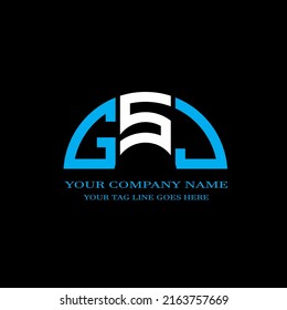 Gsj Letter Logo Creative Design Vector Stock Vector (Royalty Free ...
