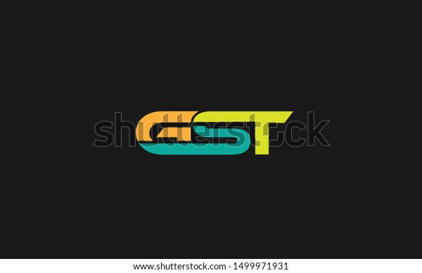 Gst Letter Logo Design Creative Modern Stock Vector (Royalty Free ...