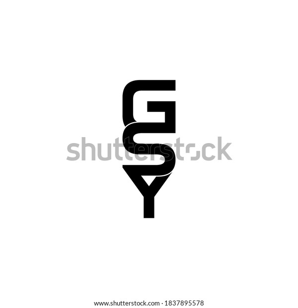 Gsy Letter Original Monogram Logo Design Stock Vector (Royalty Free ...