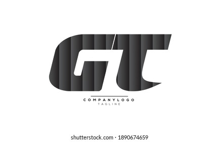 Gt Icon Monogram Letter Text Alphabet Stock Vector (Royalty Free ...