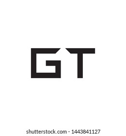 Gt Initial Letter Logo Template Stock Vector (Royalty Free) 1443841127 ...