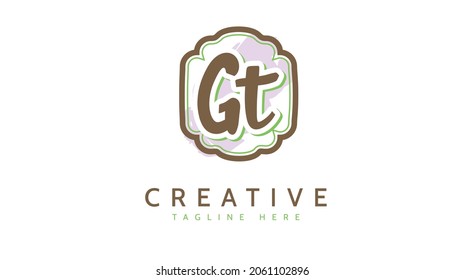 Gt Initials Handwriting Logo Vector Stock Vector (Royalty Free ...