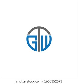 Gtw Tgw Unique Circle Logo Design Stock Vector (Royalty Free ...