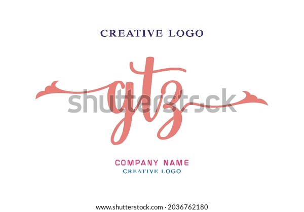 Gtz Lettering Logo Simple Easy Understand Stock Vector (Royalty Free ...