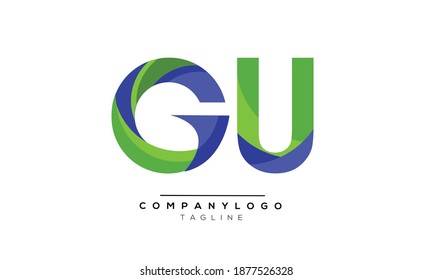 Gu Icon Monogram Letter Text Alphabet Stock Vector (Royalty Free ...