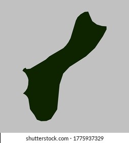 Guam Map Isolated On Transparent Background Stock Vector (Royalty Free ...