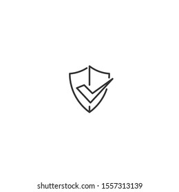Guarantee Check Mark Line Icon Stock Vector (Royalty Free) 1557313139