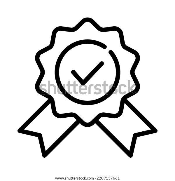 Guarantee Icon Outline Design Guaranty Certificate Stock Vector ...