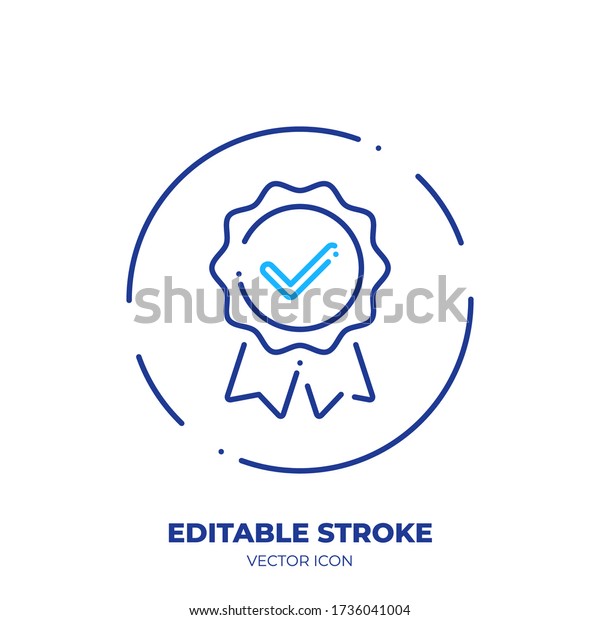 Guarantee Line Art Vector Icon Editable Stock Vector (Royalty Free ...