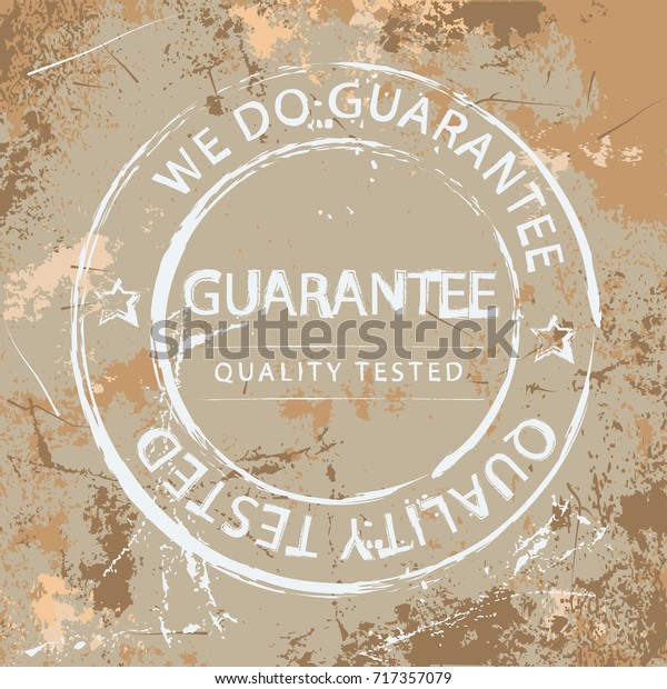 Guarantee Stamp Template Illustrated Vector Grunge Stock Vector ...