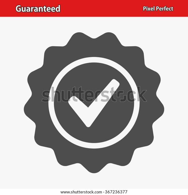 Guaranteed Icon Professional Pixel Perfect Icons Stock Vector (Royalty ...