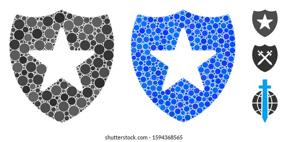 Guard Shield Composition Round Dots Various Stock Vector (Royalty Free ...