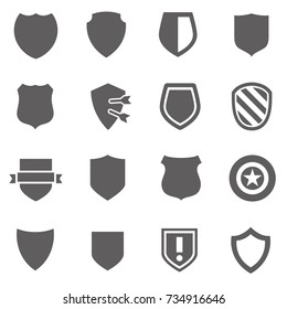 Guard Shield Icon Set Safety Protect: เวกเตอร์สต็อก (ปลอดค่าลิขสิทธิ์ ...