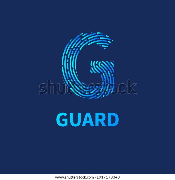 Guard Symbol Fingerprint Vector Logo Security Stock Vector (Royalty ...