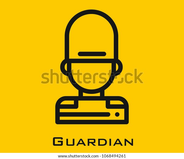 Guardian Vector Icon Stock Vector (Royalty Free) 1068494261 | Shutterstock