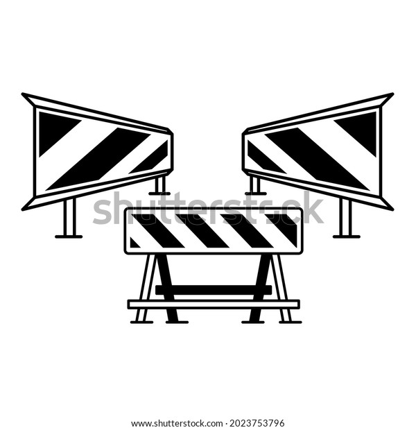 Guardrail Road Barrier Vector Collections Simple Stock Vector (Royalty ...