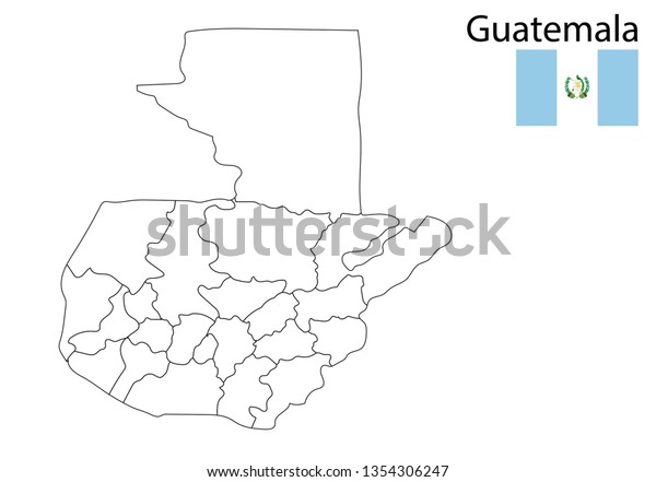 Guatemala Map Drawing: เวกเตอร์สต็อก (ปลอดค่าลิขสิทธิ์) 1354306247 ...