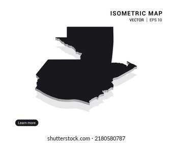 Guatemala Map White On Pink Background Stock Vector (Royalty Free ...