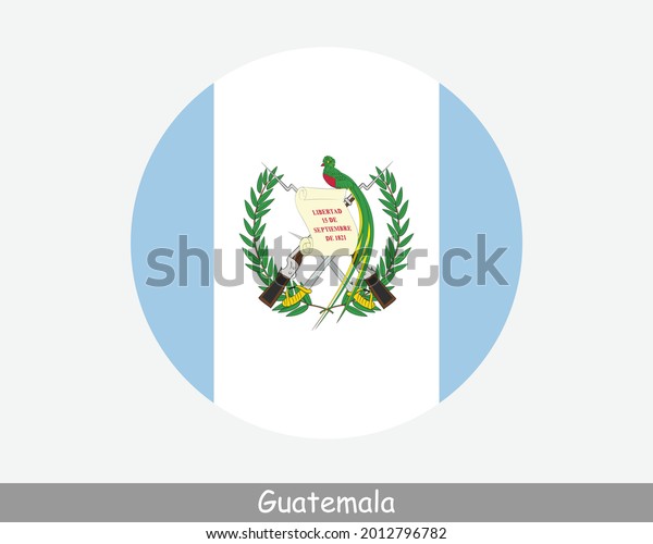 Guatemala Round Circle Flag Guatemalan Circular Stock Vector (Royalty ...