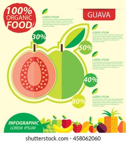 Guava Infographics Fruit Vector Illustration Stock Vector (Royalty Free ...
