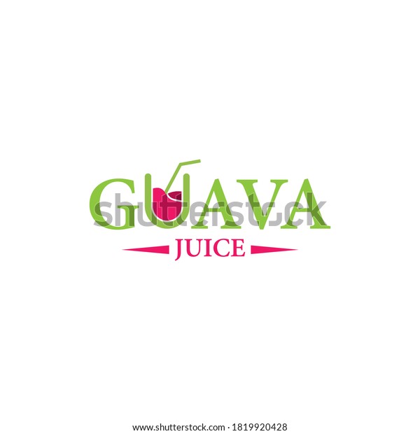 Guava Juice Logo Template Vector Icon Stock Vector (Royalty Free ...