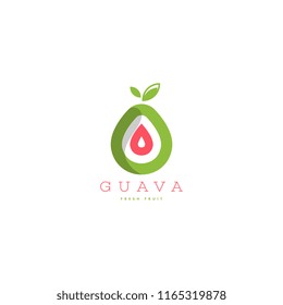 Guava Logo Vector Fresh Fruit Logo Stock Vector (Royalty Free) 1165319878