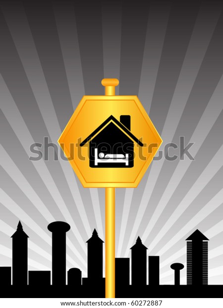 Guest House Sign Traffic Stock Vector (Royalty Free) 60272887 ...