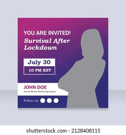 Guest Speaker Banner Design Template Social Stock Vector (Royalty Free ...