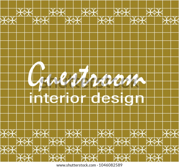 Guestroom Interior Design Text On Tile Stock Vector (Royalty Free ...