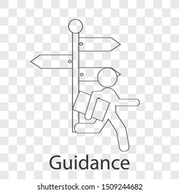 Guidance Icon Concept On Transparency Background Stock Vector (Royalty ...
