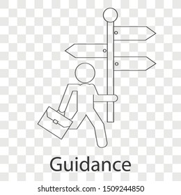 Guidance Icon Concept On Transparency Background Stock Vector (Royalty ...