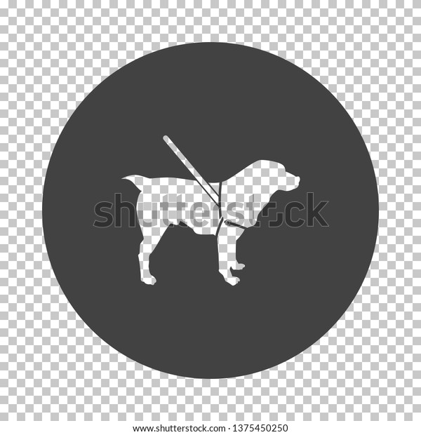Guide Dog Icon Subtract Stencil Design Stock Vector (Royalty Free ...