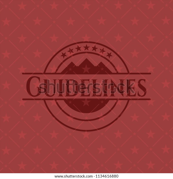 Guidelines Red Emblem Vintage Stock Vector (Royalty Free) 1134616880 ...