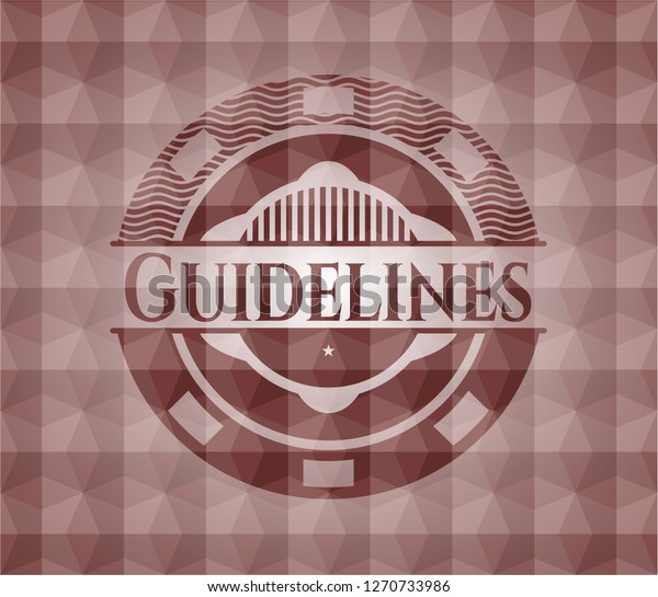 Guidelines Red Seamless Geometric Badge Stock Vector (Royalty Free ...